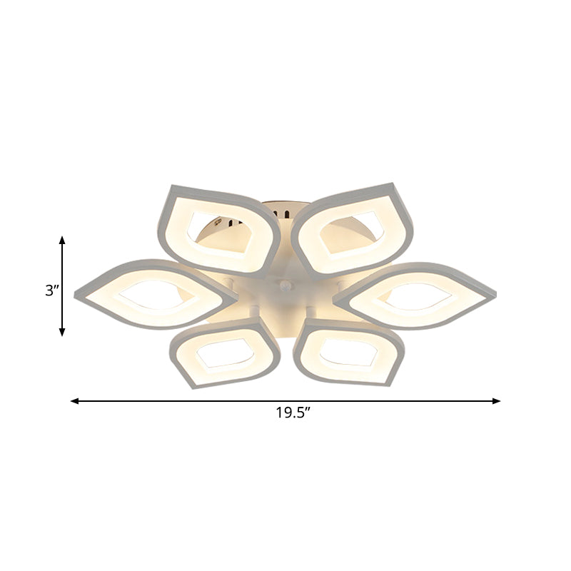 LED 4/6/8 Luces Luz de la habitación del dormitorio con tono acrílico de hojas accesorio de ...