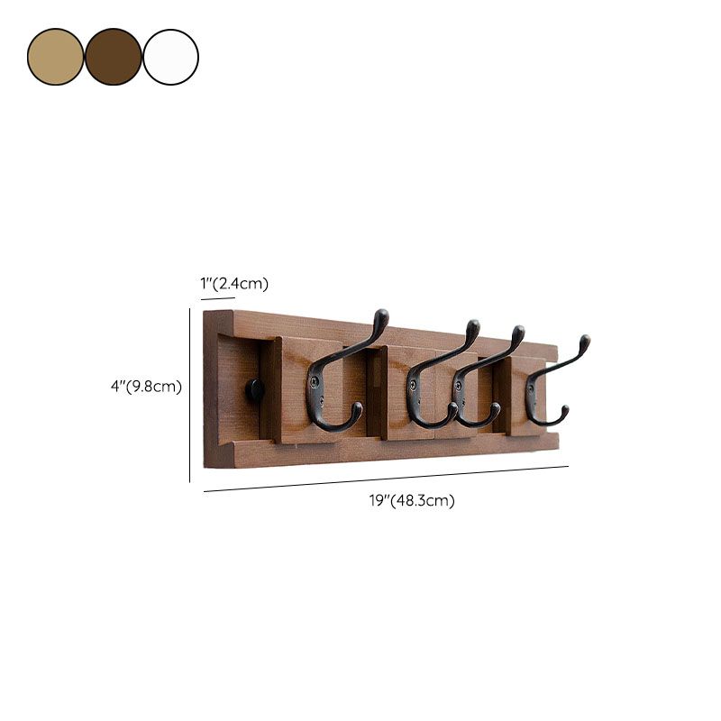 Wall Mounted Hall Tree Mid Century Modern Wooden Hall Tree with Metal ...