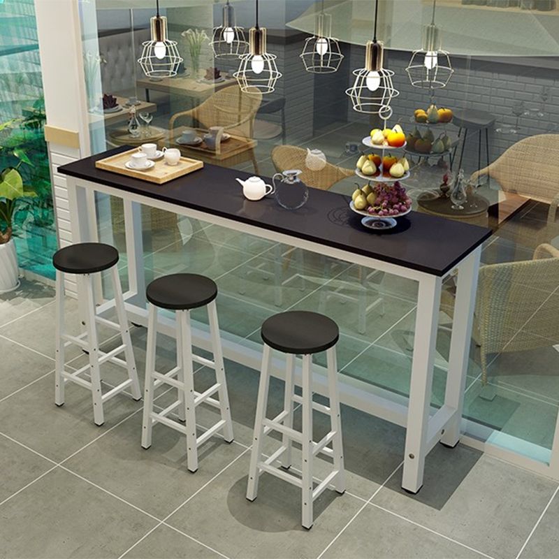 Industrial Bar Table Rectangle Pub Table for Outdoor and Breakroom ...