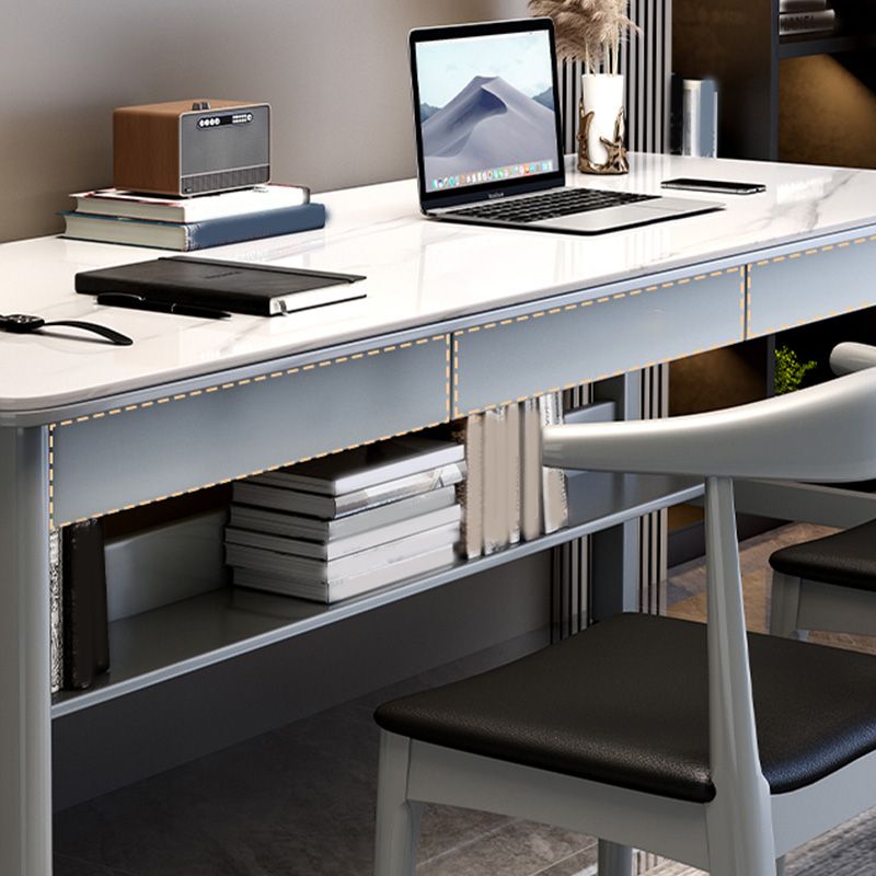 Rectangular Shaped Writing Desk Grey/White/Natural/Black Office Desk ...