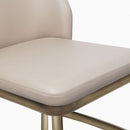 Glam Bar Stool Low Back Leather Counter Stool for Living Room - Clearhalo