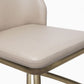 Glam Bar Stool Low Back Leather Counter Stool for Living Room - Clearhalo