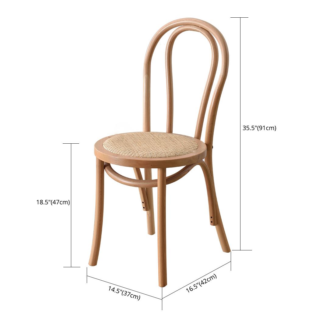Modern Kitchen Dining Room Birch Wood Chair Windsor Back Side Chairs ...