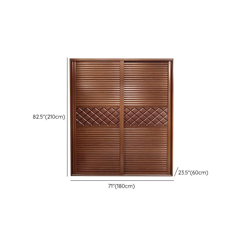 Bedroom Wardrobe Storage Cabinet Artificial Wood Modern - Armoire with ...