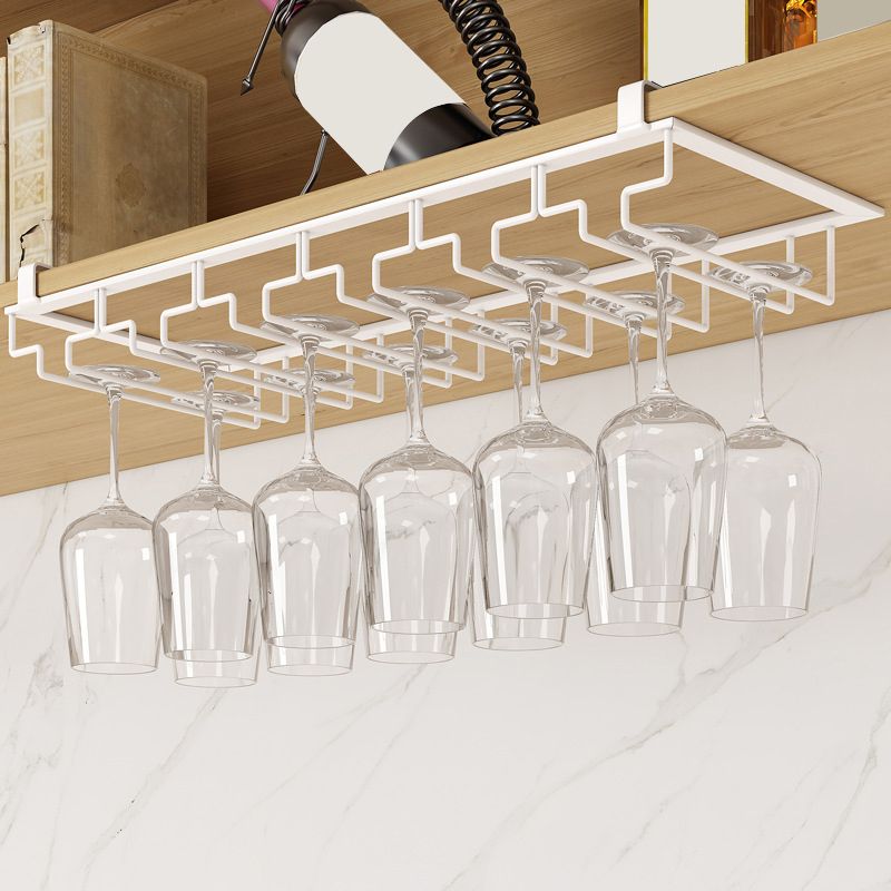 Contemporary Hanging Wine Glass Rack Metal Glass & Stemware Holder ...