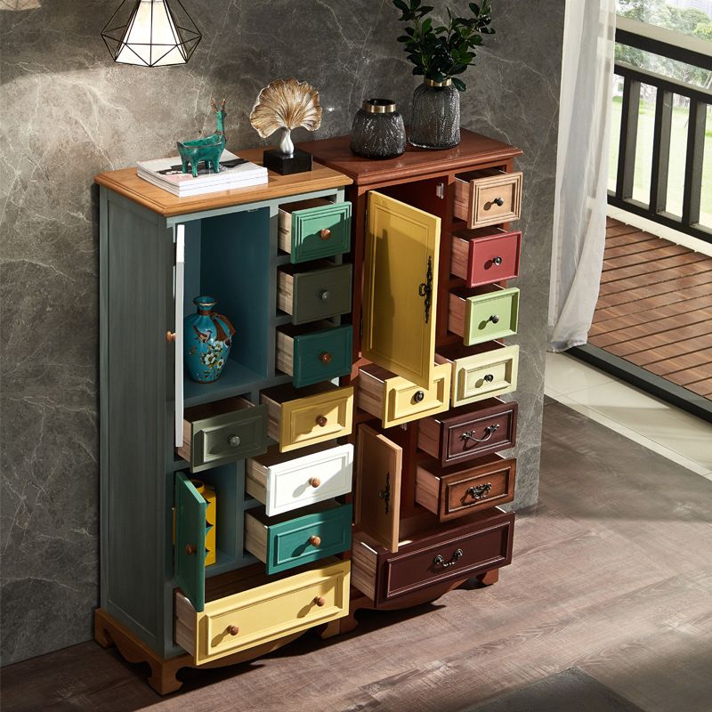Coastal Storage Chest Dresser Solid Wood Storage Chest with Drawers and ...
