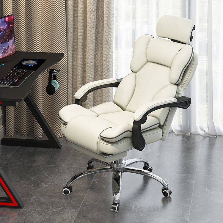 Contemporary High Back Chair Height-adjustable Chair with Wheels ...