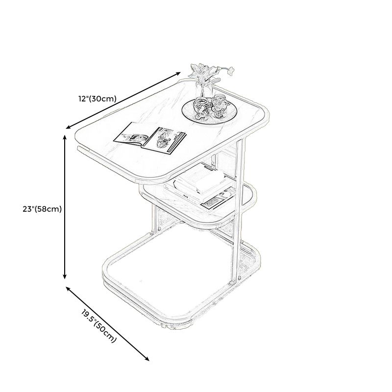Modern Metal Frame/Cross Leg End Table Round/Rectangular Top Side Table ...