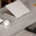 Industrial Stone Office Desk 29.53" Tall Rectangular Writing Desk ...