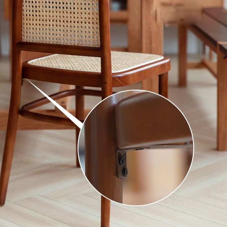 Traditional Style Solid Wood Chair Kitchen Open Back Dining Side Chairs ...