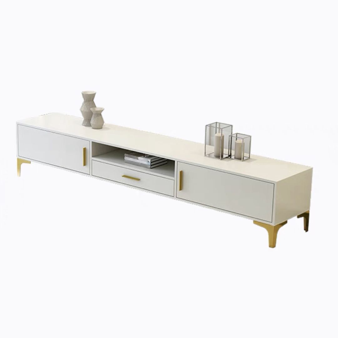 Luxury Wooden TV Console Home Rectangle TV Cabinet with Splayed Legs ...