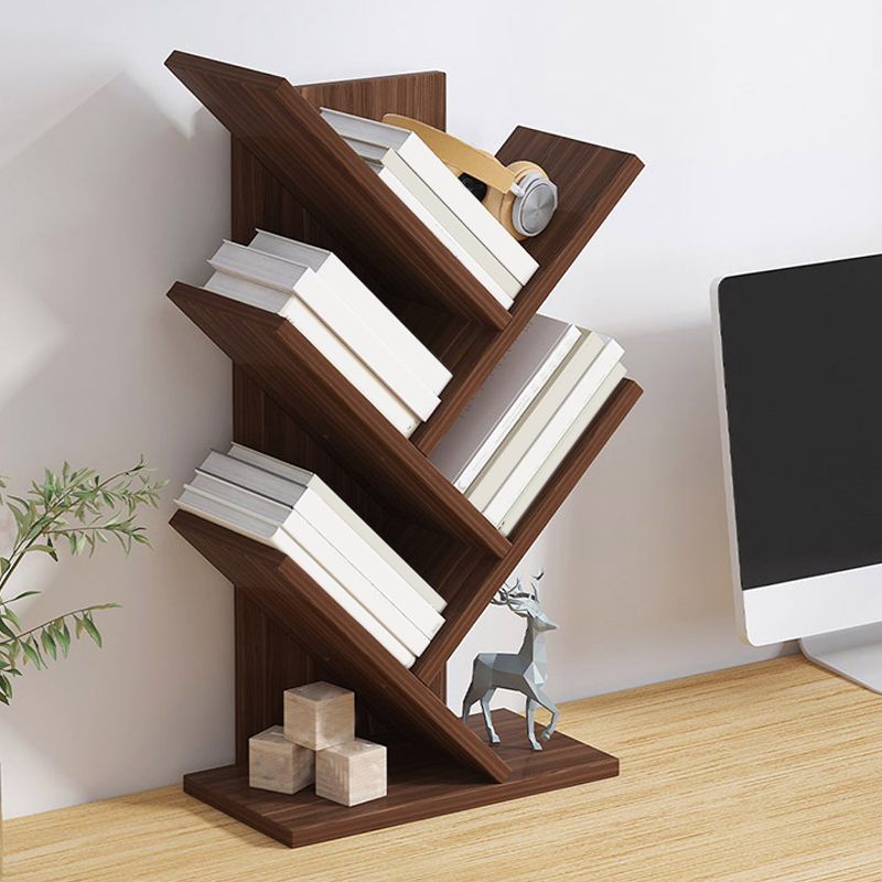 Contemporary Engineer Wood Bookshelf Closed Back Bookcase,12"L x 6"W x ...