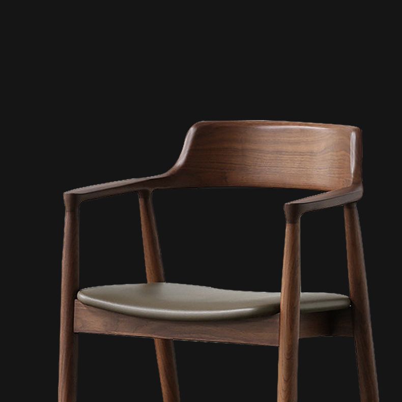 Modern Dining Arm Chair 22'' Wide Open Back Chair with 4 Wood Legs for ...