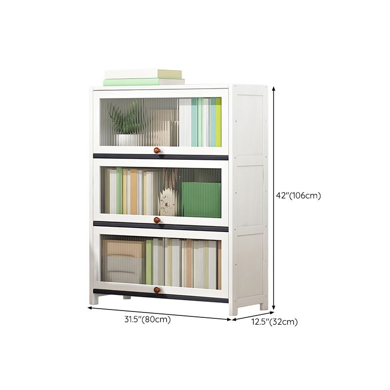 White Bamboo Kitchen Sideboard Glam Dining Server for Living Room ...