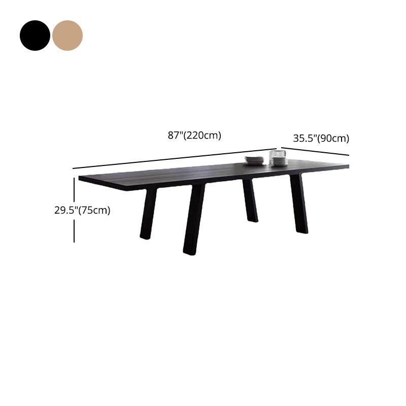 Rectangle Office Meeting Table Industrial Solid Wood Office Desk ...