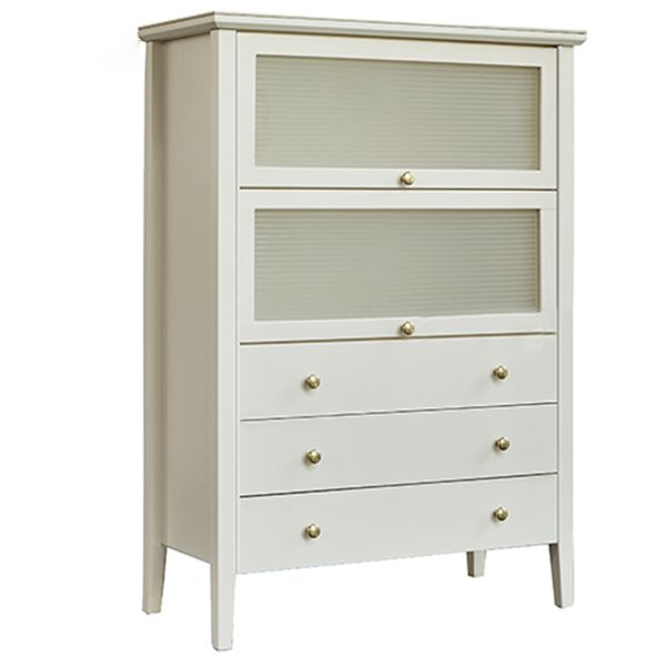 Glam Stone and Wood Buffet Server Living Room White Dining Server with ...