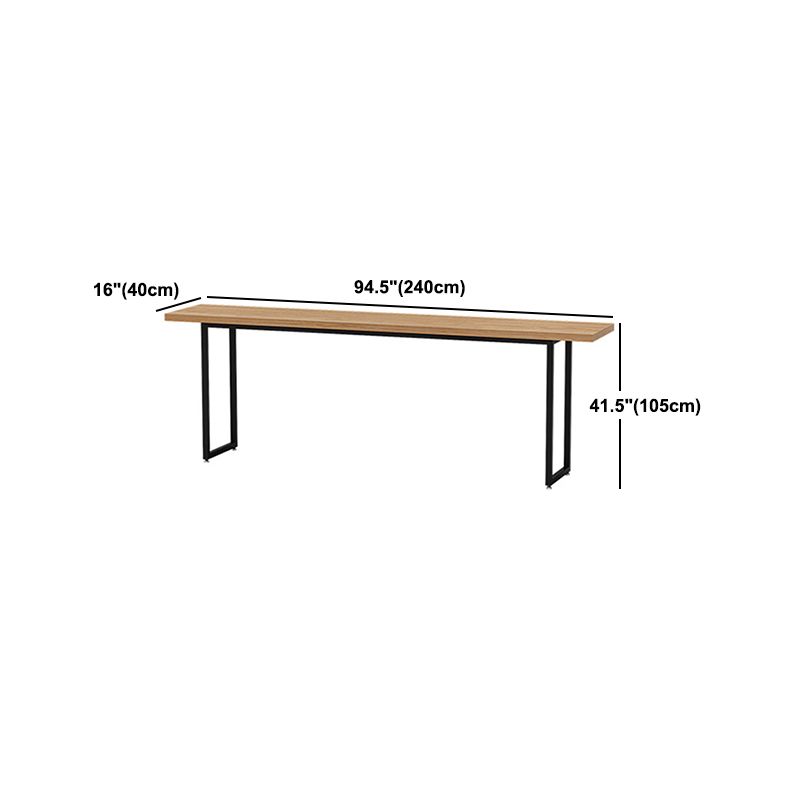 Solid Wood Pub Table Bar Height Industrial Rectangle Bar Table for ...