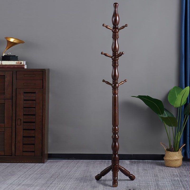 Mid-Century Modern Hall Stand Oak Wood Hooks Included Free Standing ...