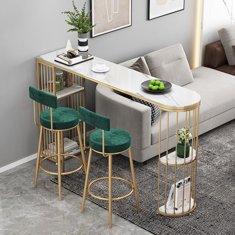 Industrial Style Stone Bar Counter Table Metal Bar Counter Table ...