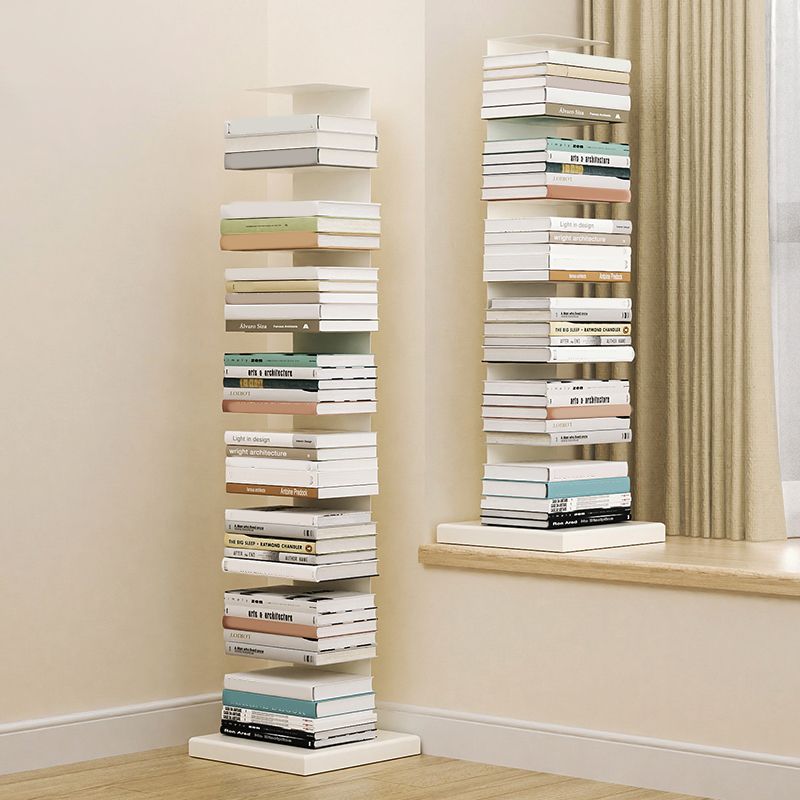 Closed Back Book Shelf Stackable Steel Bookcase Shelves Included ...