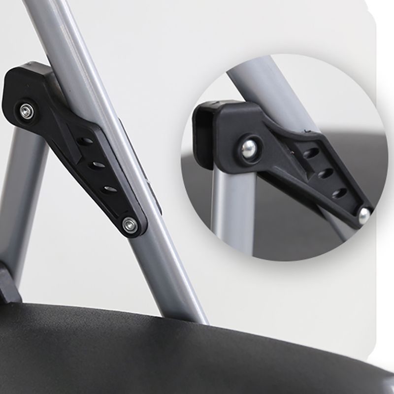 Modern Armless Conference Chair Plastic Low Back Folding Chair - Clearhalo