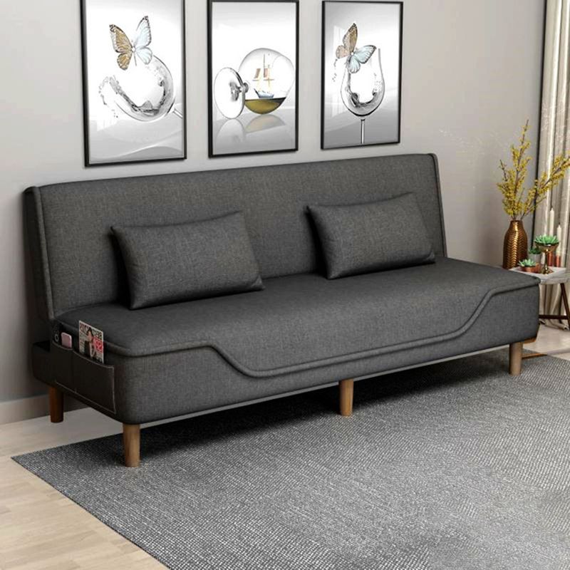 Contemporary Living Room Tight Back Sleeper Armless Linen Seating ...