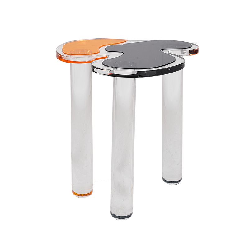 Modernistic Plastic Corner Table 3 Legs Naturally Shaped Living Room ...