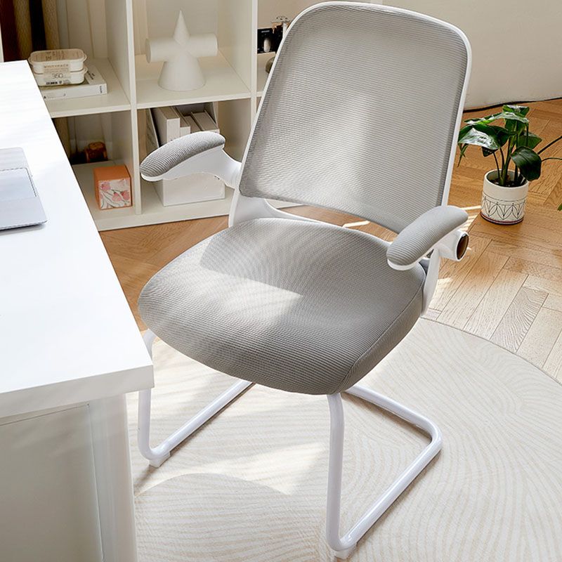 Modern Office Chair No Wheels Removable Arms Upholstered No Distressing ...