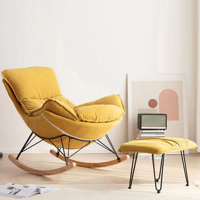 Modern Single Lazy Rocking Chair Indoor Sofa Rocking Chair with Cushion ...