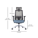 Contemporary Arm Chair Fixed Arms Mid-back Lumbar Support Office Chair ...