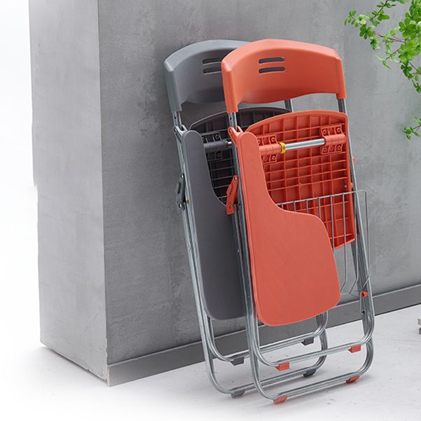 Contemporary Folding Conference Chair Plastic Back and Seat Armless ...