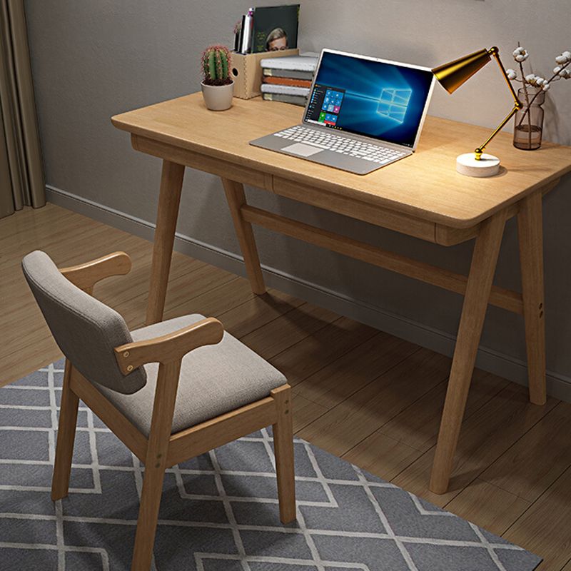 Rectangular Shaped Office Table Wooden Writing Desk for Home - Clearhalo