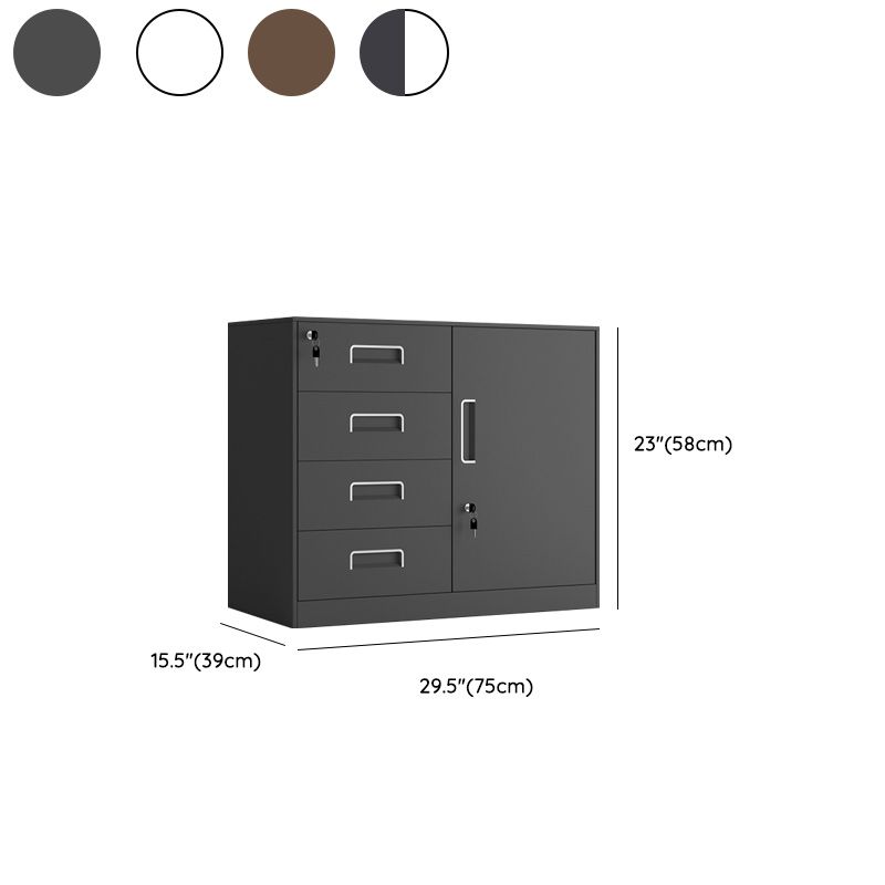 Modern Locking File Cabinet Metal File Cabinet for Home Office - Clearhalo
