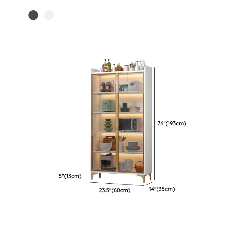 Contemporary Dining Server Engineered Wood 2-Door Server without Light ...