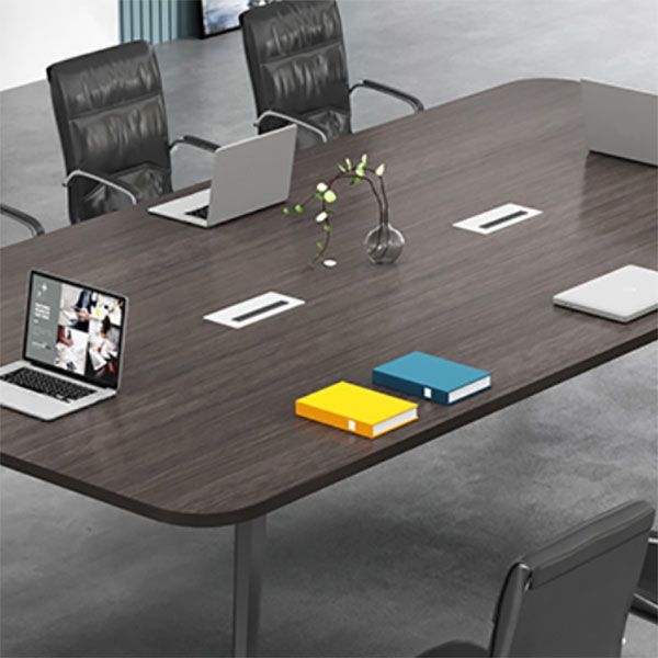 Office Meeting Study Table Fixed Rectangular Shaped Writing Desk ...