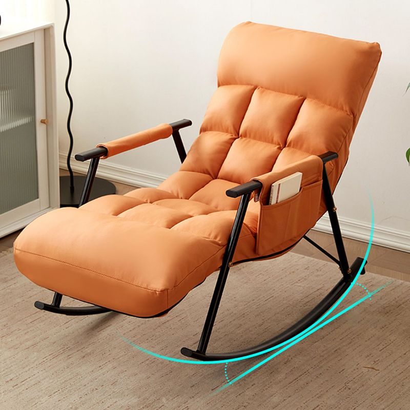 Contemporary Rocking Chair Wing Back Rocker Chair with Removable ...