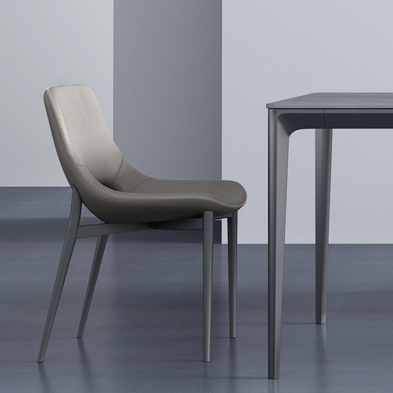 Industrial Side Chair Open Back Metal Dining Room Chair for Home ...