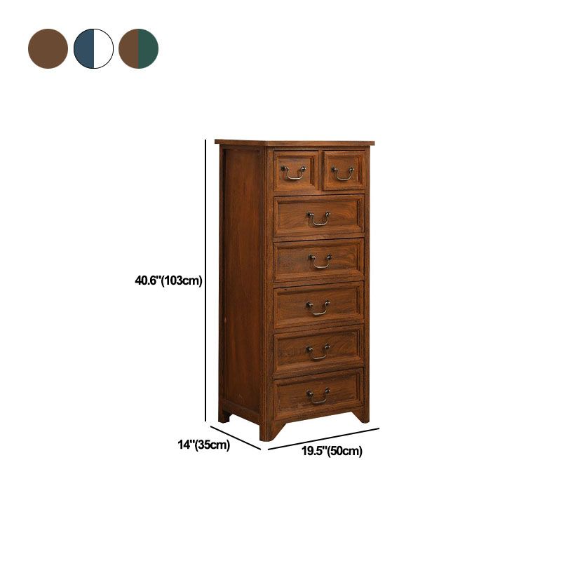 Traditional Solid Wood Lingerie Chest Vertical Storage Chest with ...
