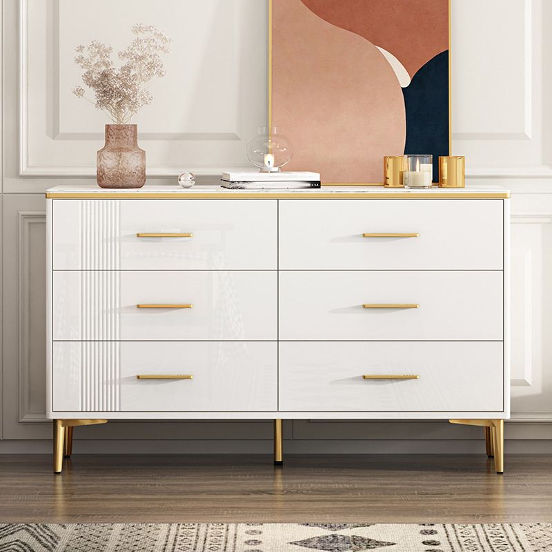 Contemporary Bedroom Storage Chest Stone Chest in White with Drawers ...