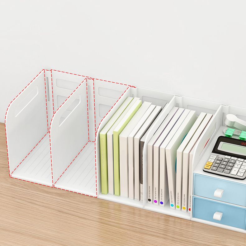 Contemporary Style Bookcase Plastic Bookshelf for Office and Dormitory ...