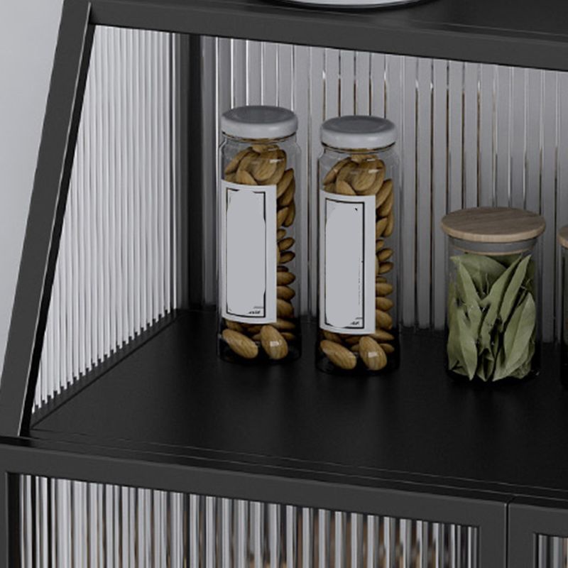 Matte Finish Glass Dining Buffet Modern Indoor Sideboard with Cabinets ...