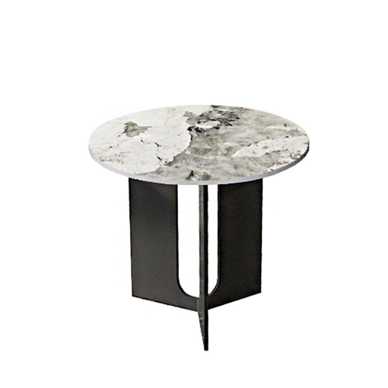 Contemporary Side End Table Metal Pedestal Base Side Table for Home ...