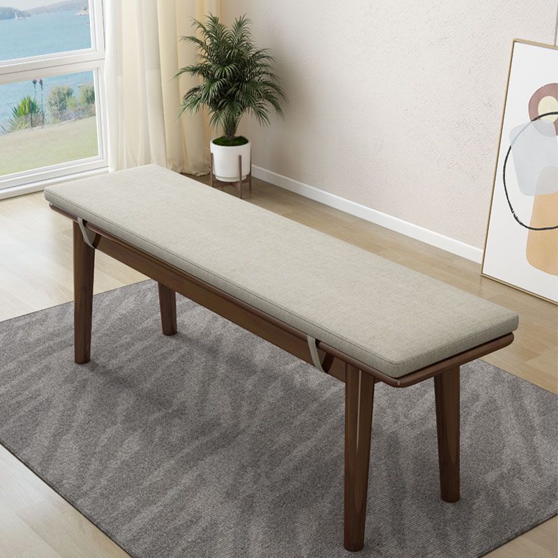 17.55-inch Height Solid Wood Bench Bedroom Rectangle Seating Bench ...