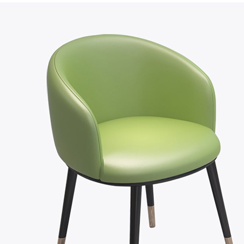 Modern Armless Task Chair Faux Leather Low Back Home Office Chair ...