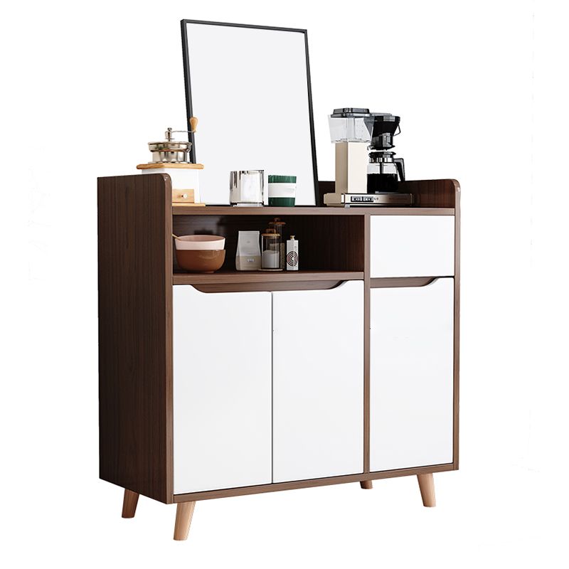 Modern Style Kitchen Sideboard Engineered Wood Sideboard with Open ...