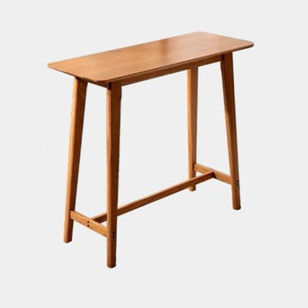 Modern Style Rectangle Bar Table Solid Wood Bistro Bar Desk with ...