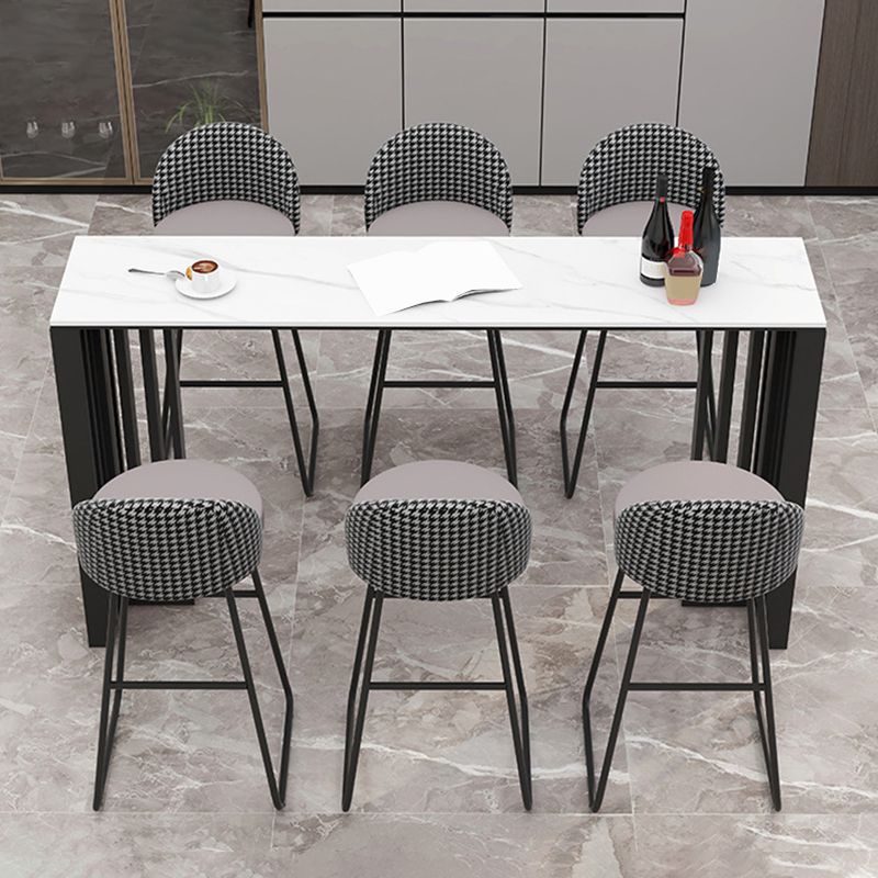 Rectangle Bar Table Bar Height Modern Pub Table for Indoor and ...