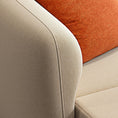 Glam Style Beige Futon Sleeper Sofa with Pillow Back and Square Arms ...