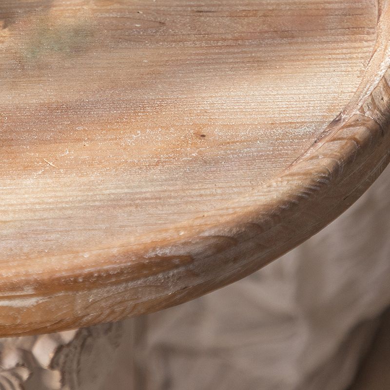 Pedestal Distressed Round Sofa Side Accent Table Rustic Side End Table ...