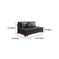 Modern Armless Sofa Bed with Storage Linen Sofa Bed in Brown - Clearhalo